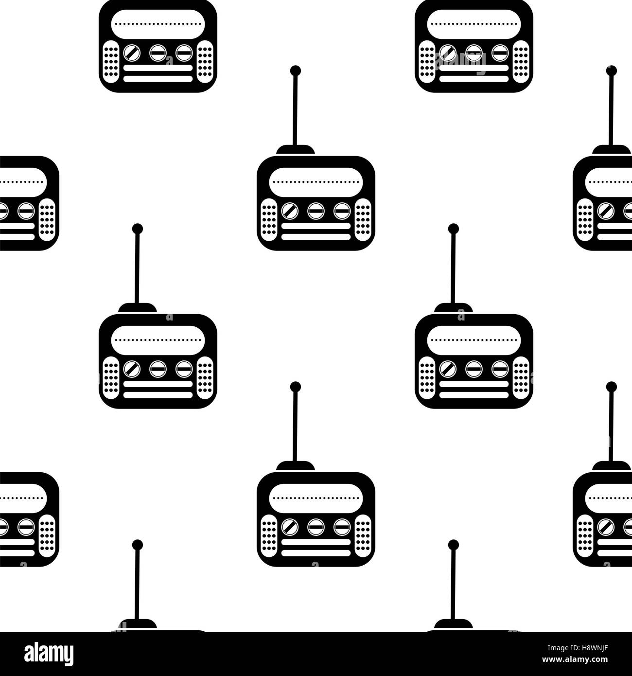 Retro radio icon silhouette hi-res stock photography and images - Alamy