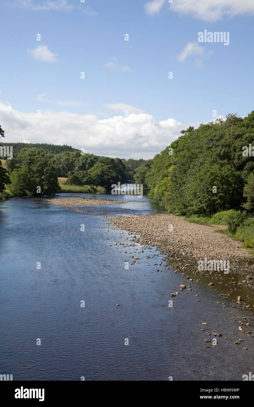 The River Tees Barnard Castle County Durham England in summer Stock ...