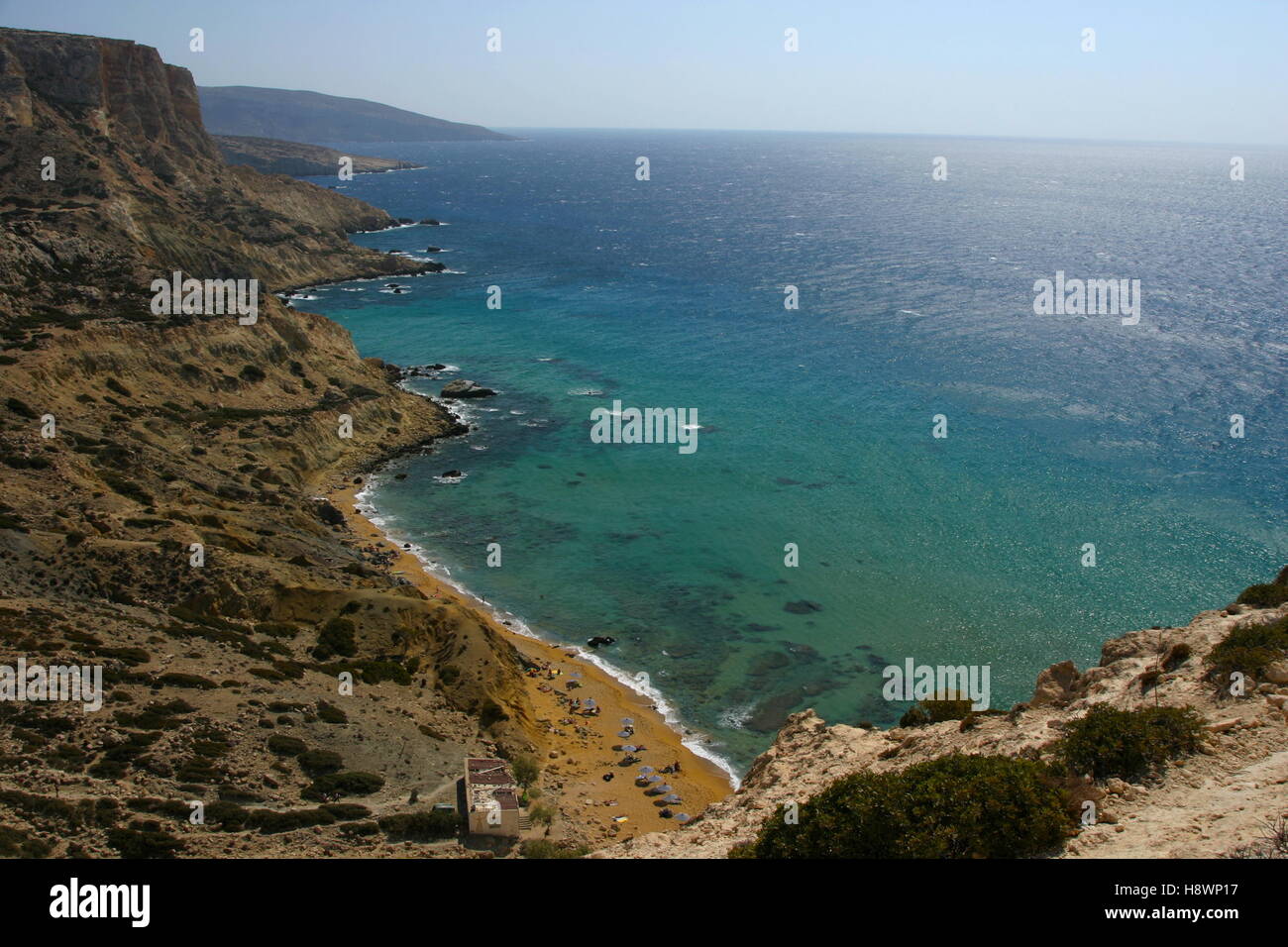 red beach near matala bay on the island Crete Stock Photo - Alamy