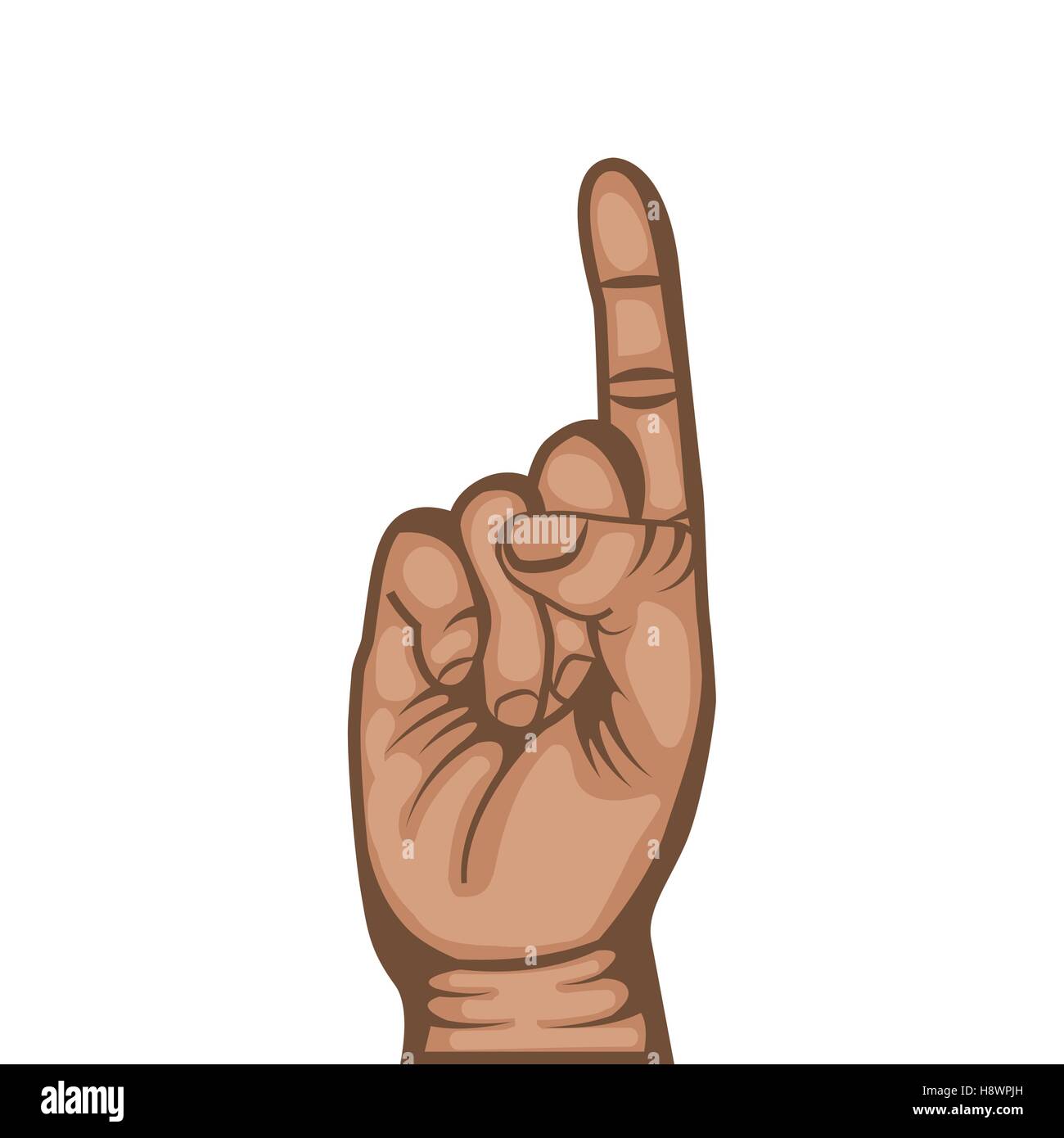 human hand with gesture expression over white background. colorful ...