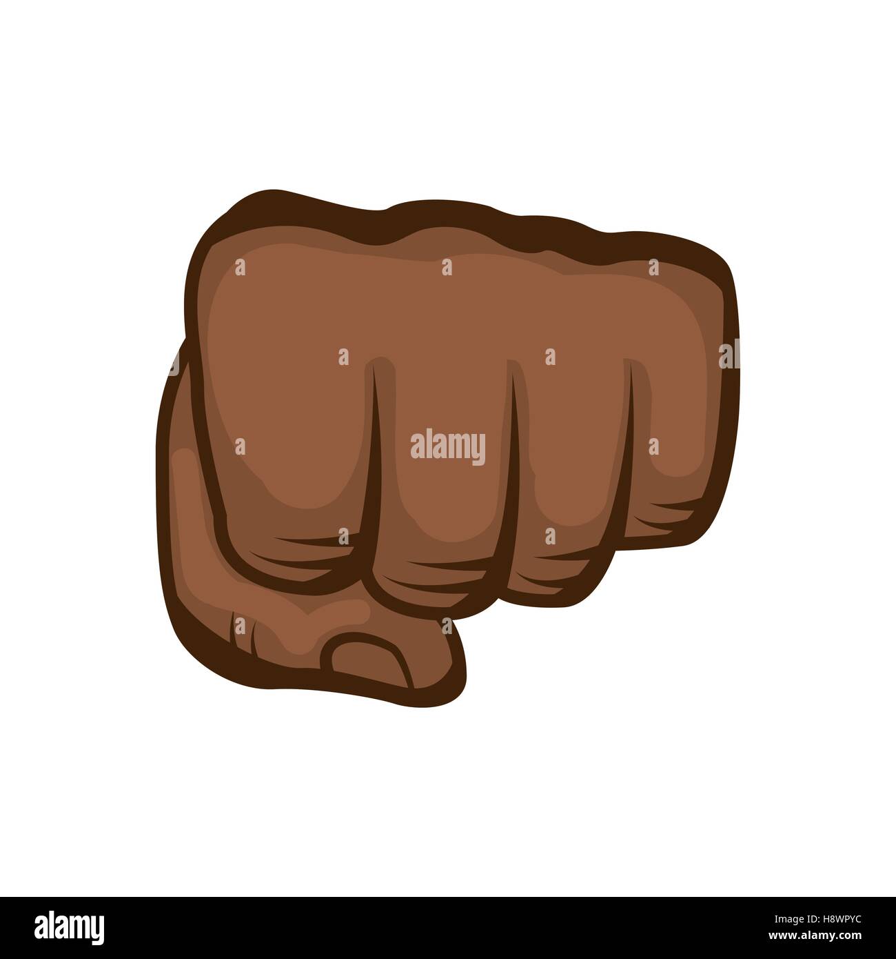 human hand with fist gesture over white background. colorful design ...