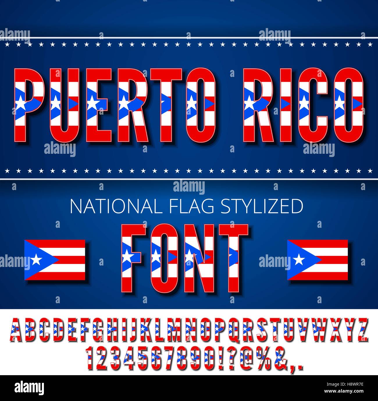 National Flag Font Stock Vector Image & Art - Alamy