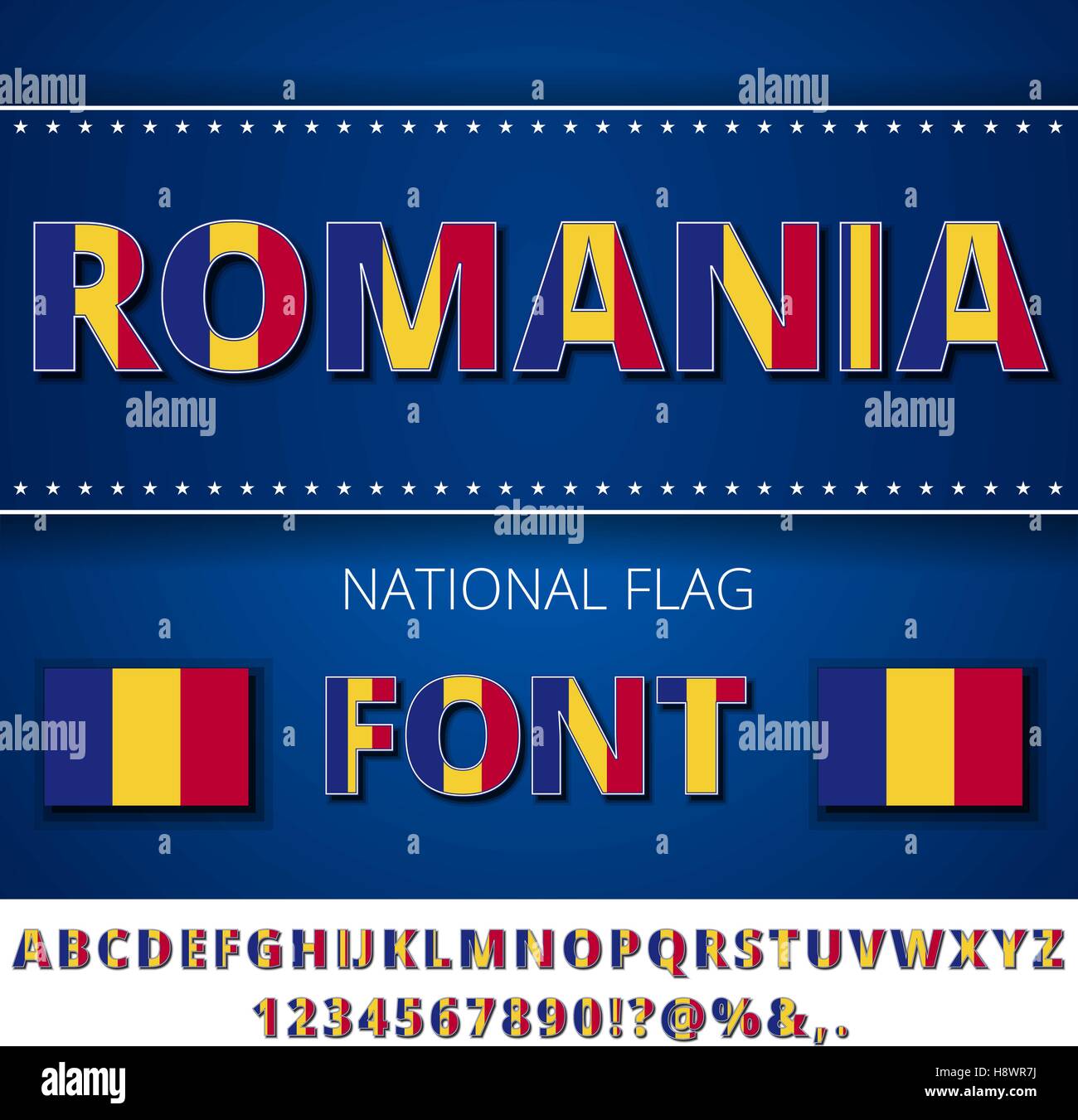 National Flag Font Stock Vector Image & Art - Alamy