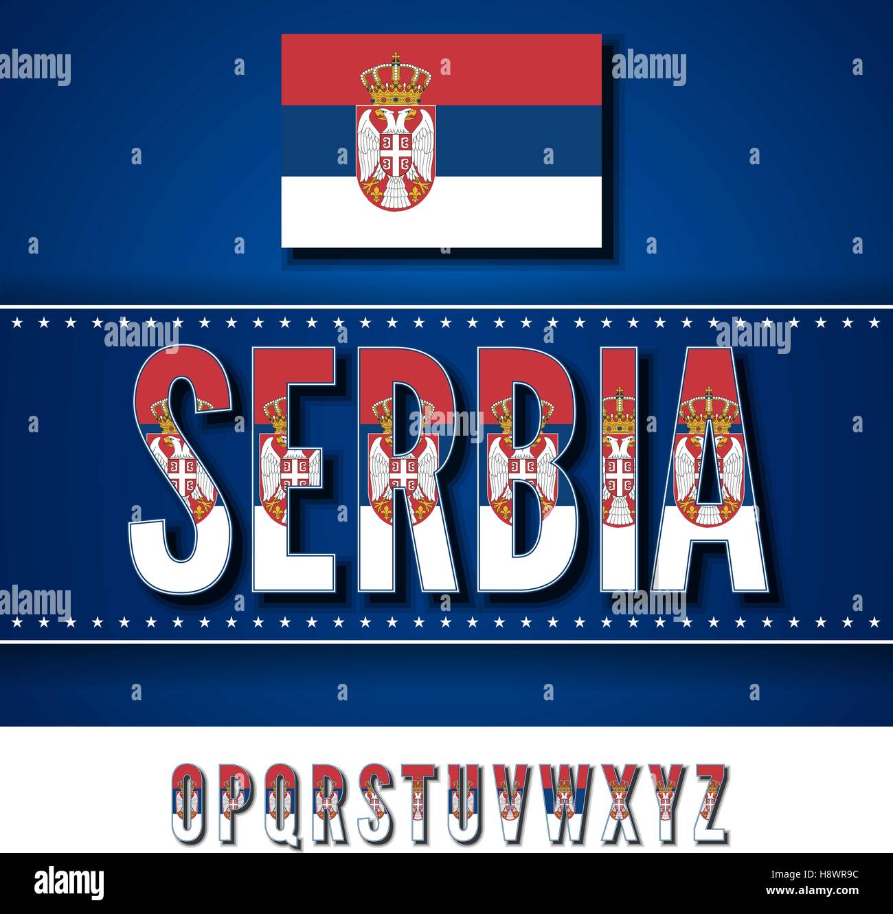 National Flag Font Stock Vector Image & Art - Alamy