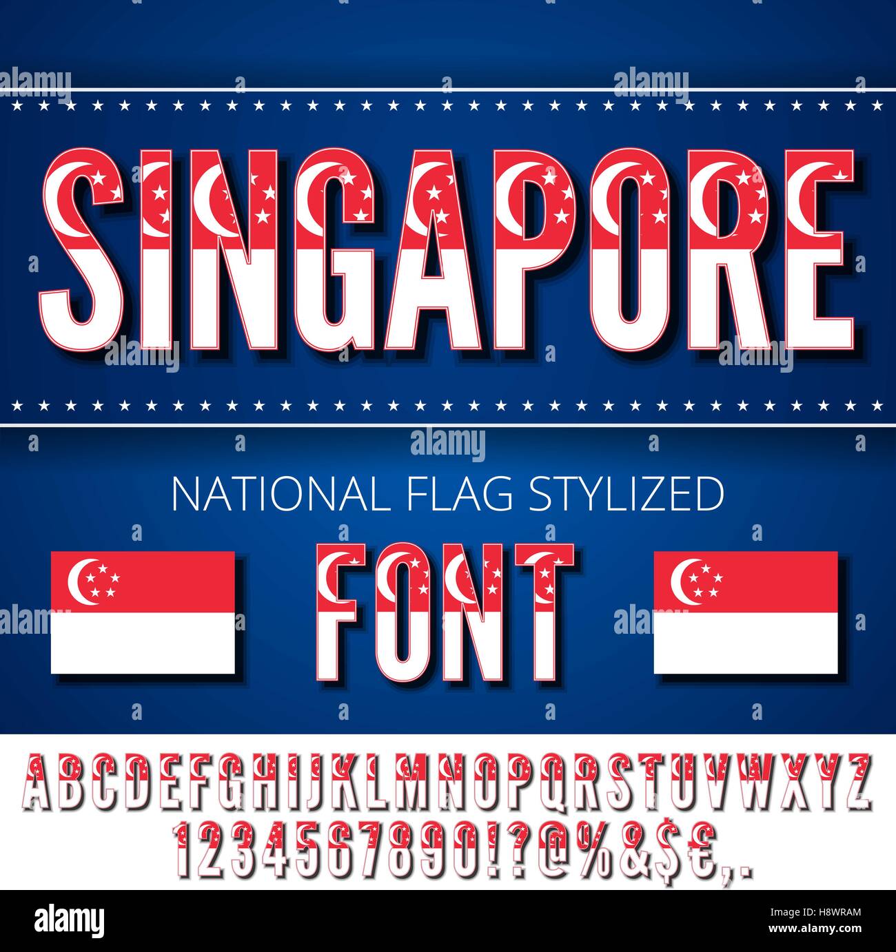 National Flag Font Stock Vector Image & Art - Alamy