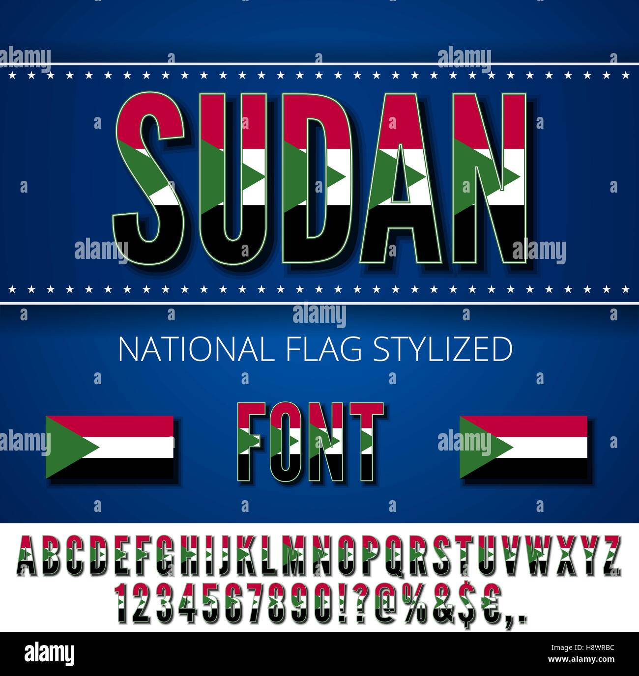 National Flag Font Stock Vector Image & Art - Alamy
