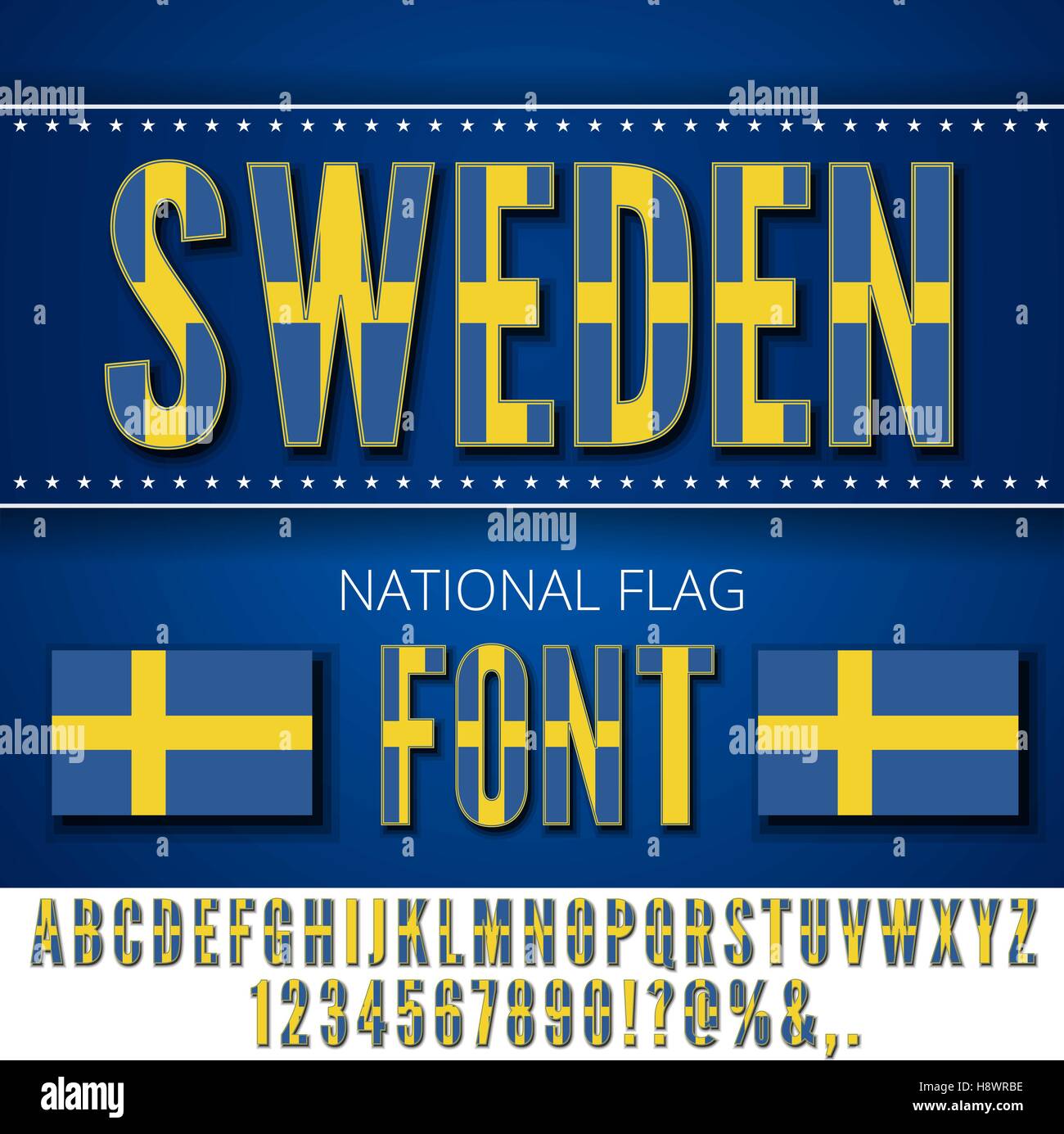 National Flag Font Stock Vector Image & Art - Alamy