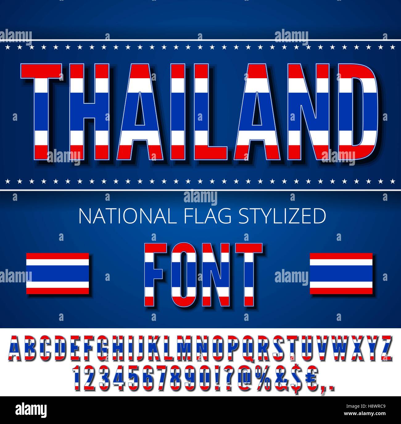 National Flag Font Stock Vector Image & Art - Alamy