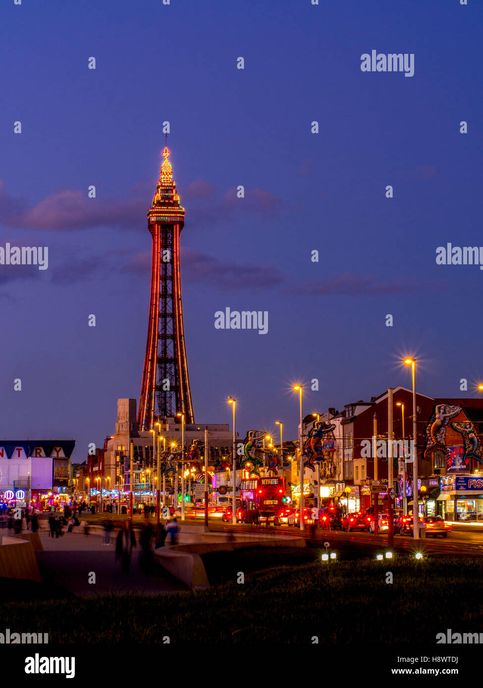 Blackpool promenade blackpool illuminations hi-res stock photography ...