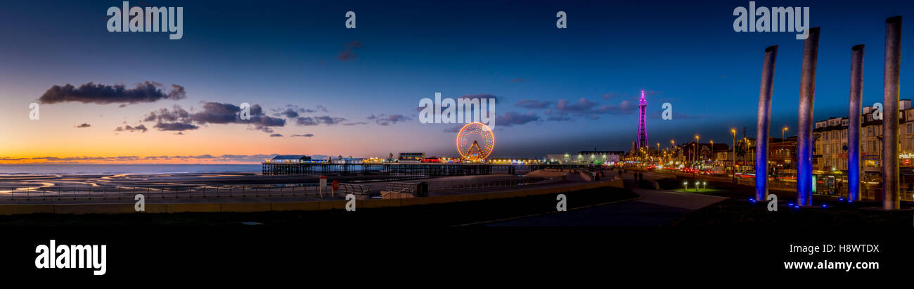 Blackpool tower night hi-res stock photography and images - Alamy