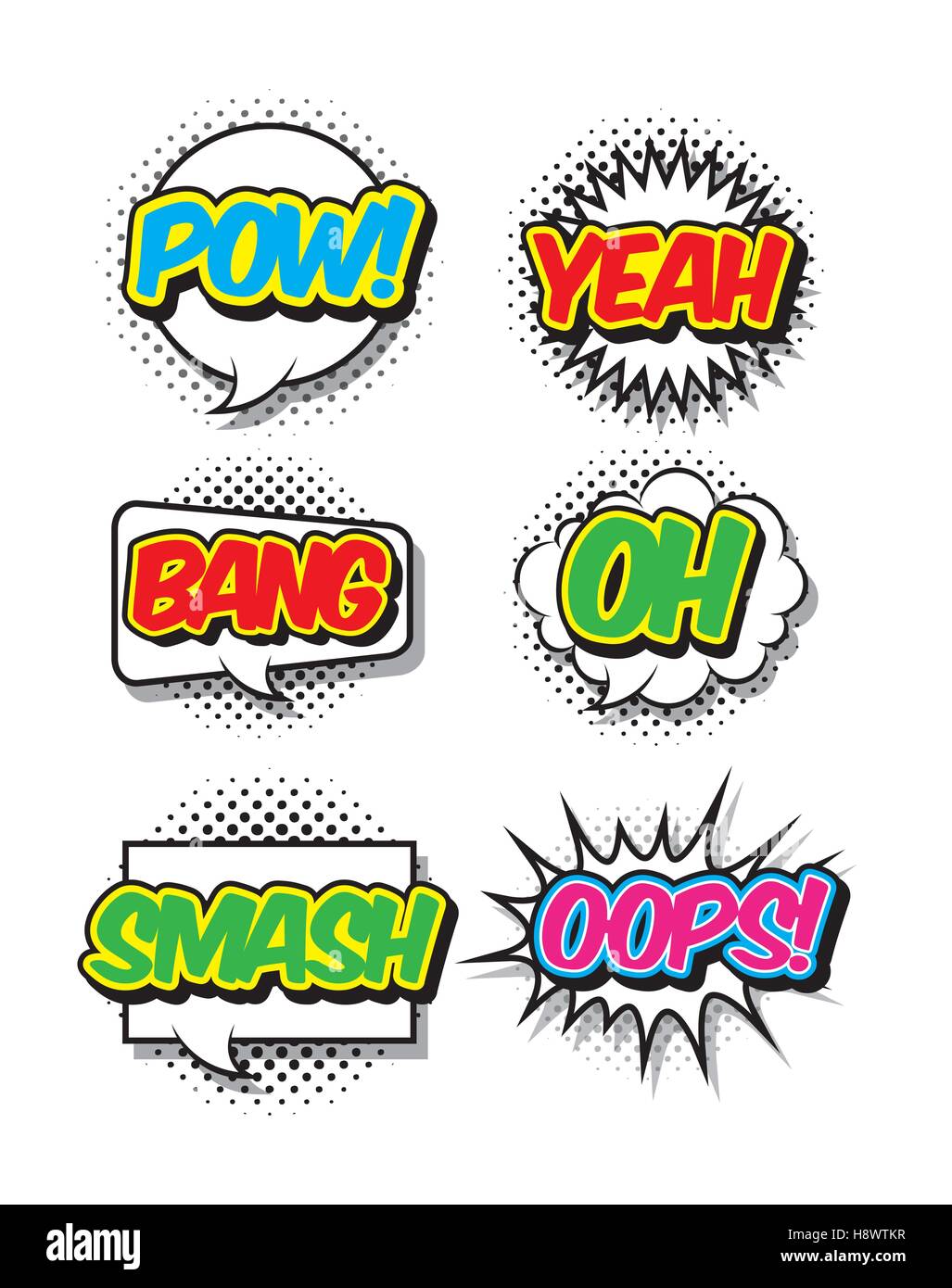 Pop Art Comic Words
