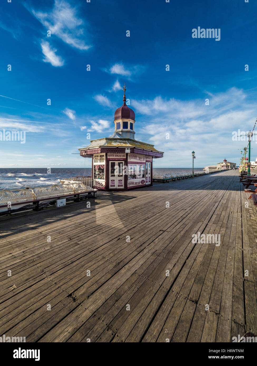 Traditional sweet shop on North Pier, Blackpool, Lancashire, UK Stock ...