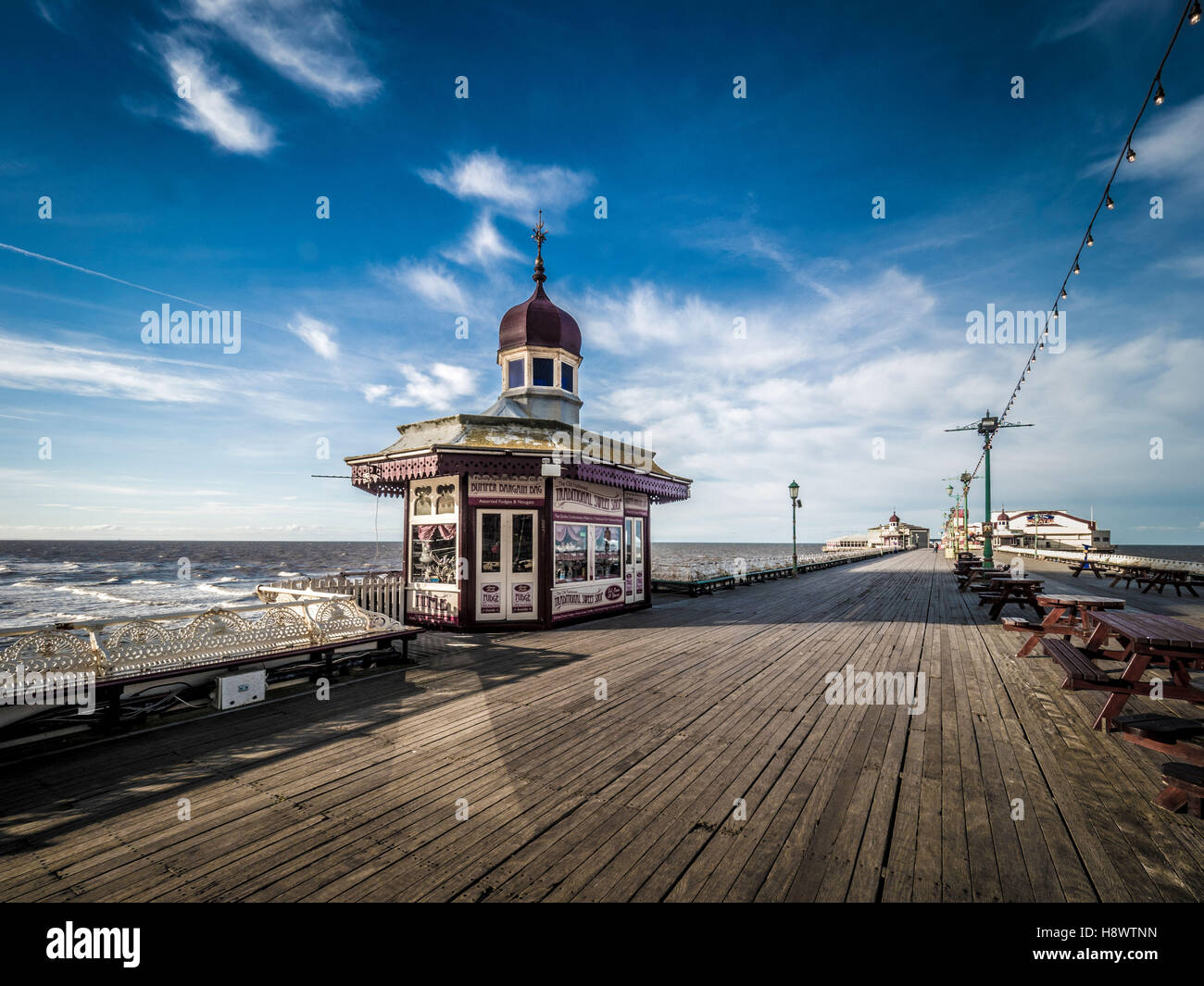 Traditional sweet shop on North Pier, Blackpool, Lancashire, UK Stock ...