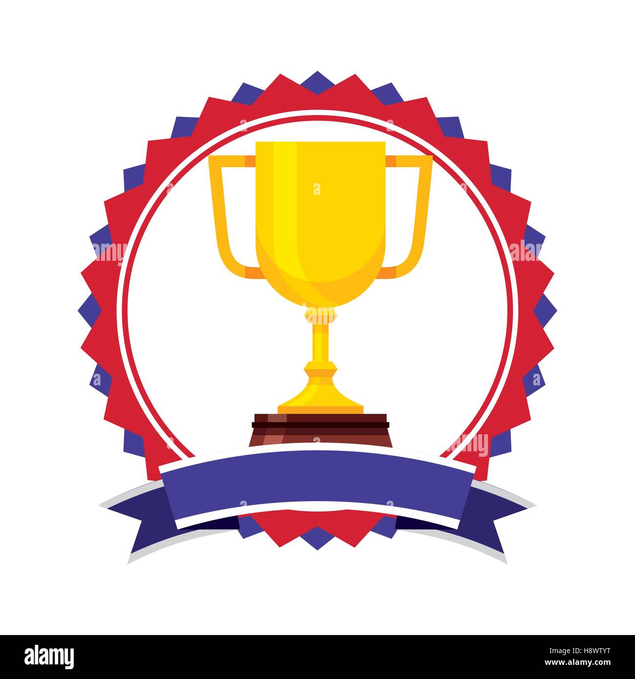 seal stamp with gold trophy icon inside over white background. usa ...