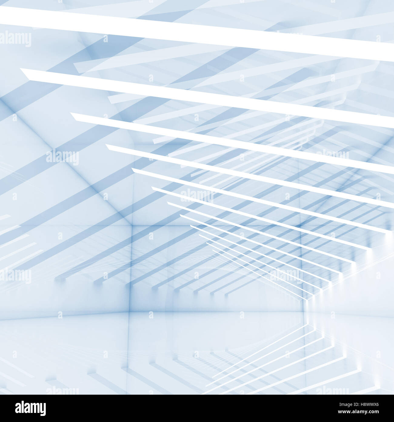 Abstract digital background with stripes of lights, blue square design ...