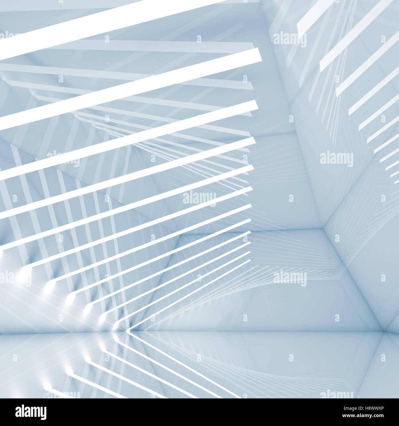 Abstract empty interior background with stripes of lights, contemporary ...