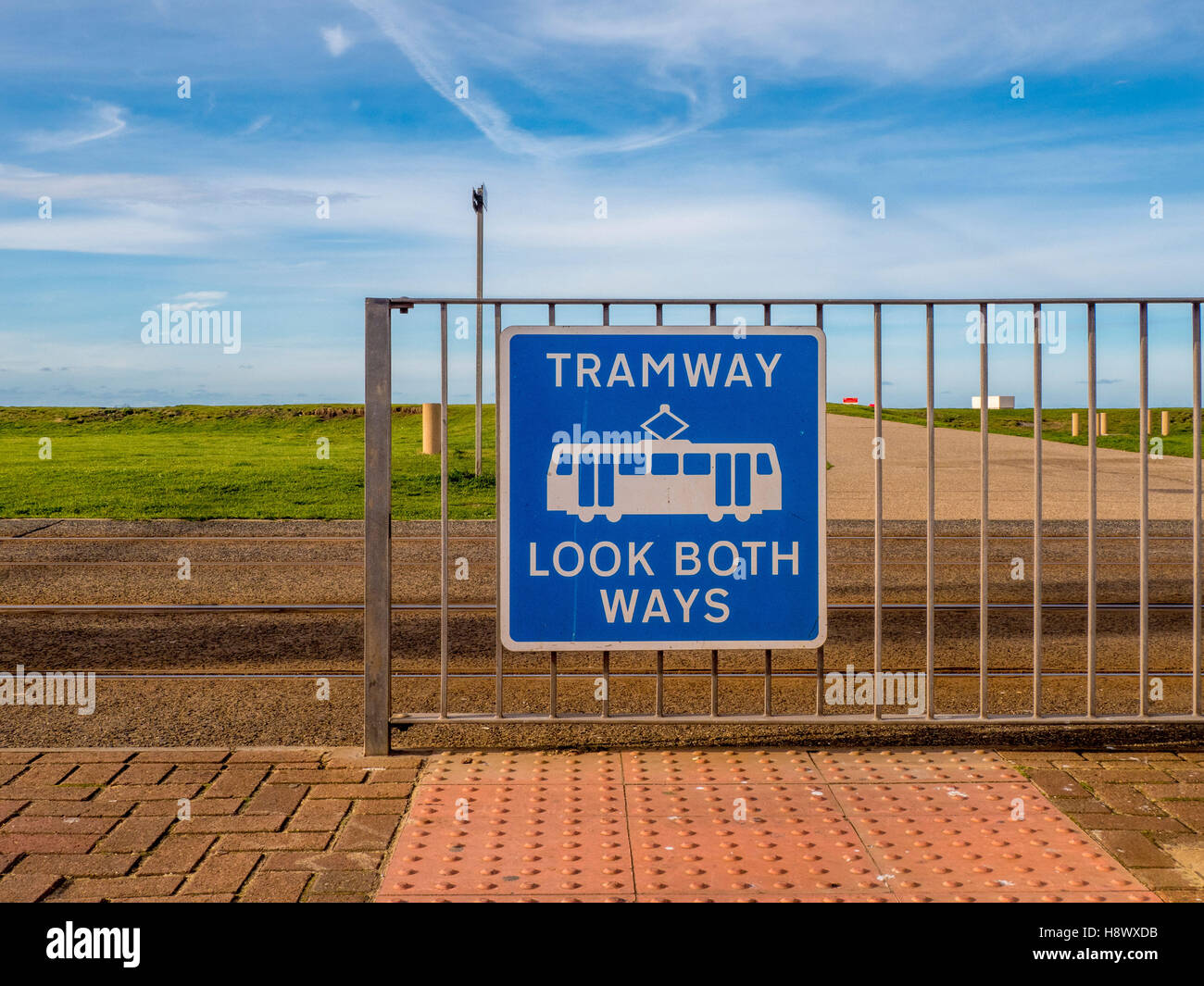 Safety sign tramway hi-res stock photography and images - Alamy
