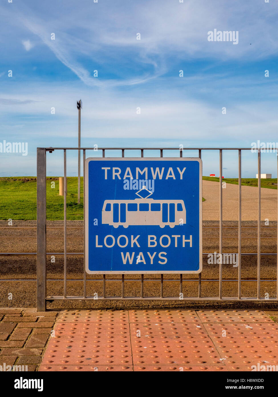 Safety sign tramway hi-res stock photography and images - Alamy