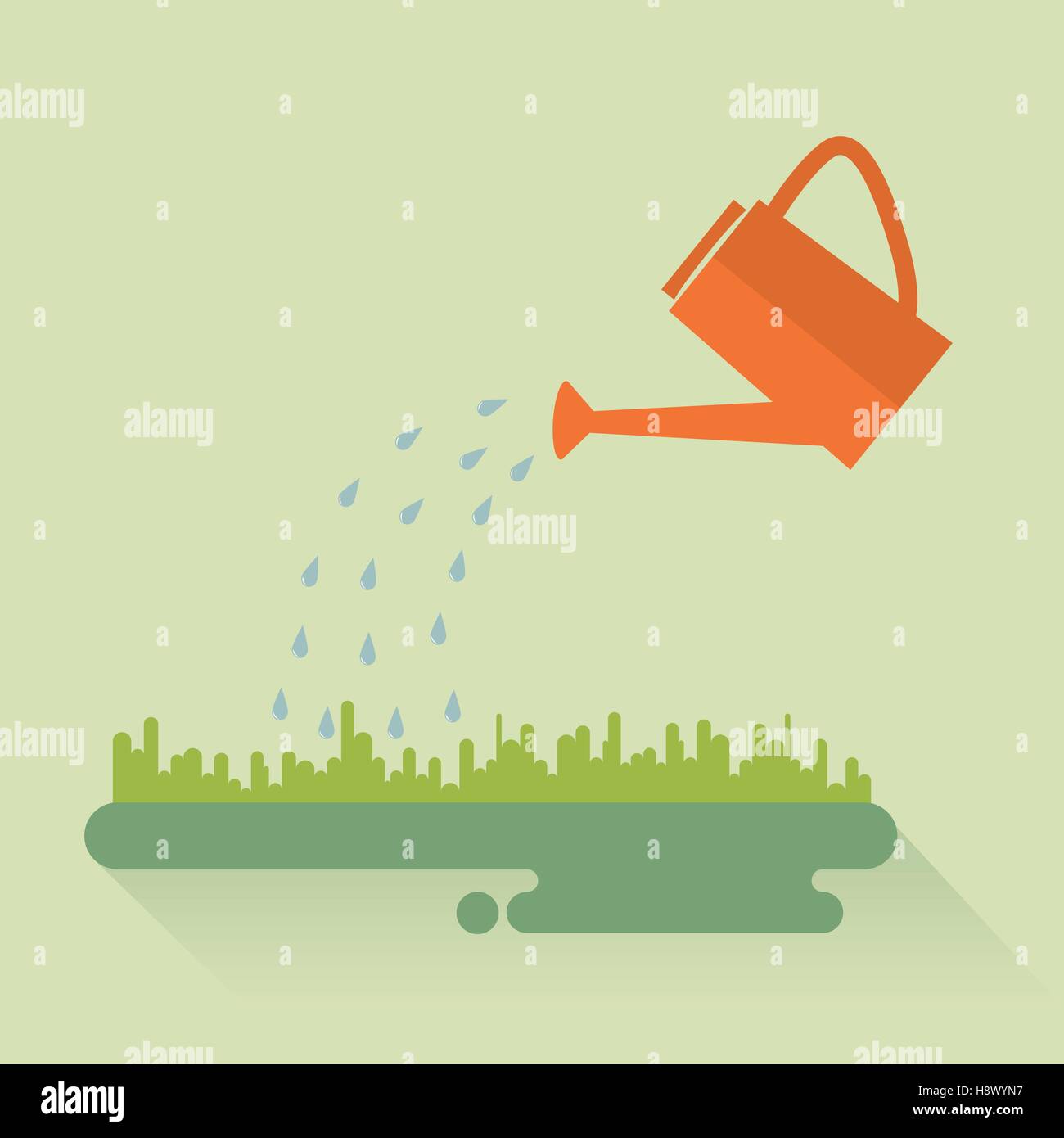Watering vector vectors hi-res stock photography and images - Alamy