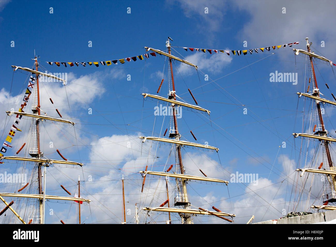 Tall Ship Masts Stock Photo - Alamy