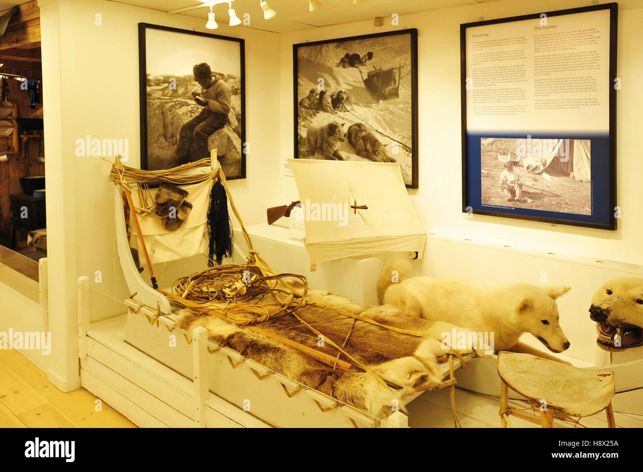 Denmark. Greenland. West coast. The Inuit museum of the village of ...