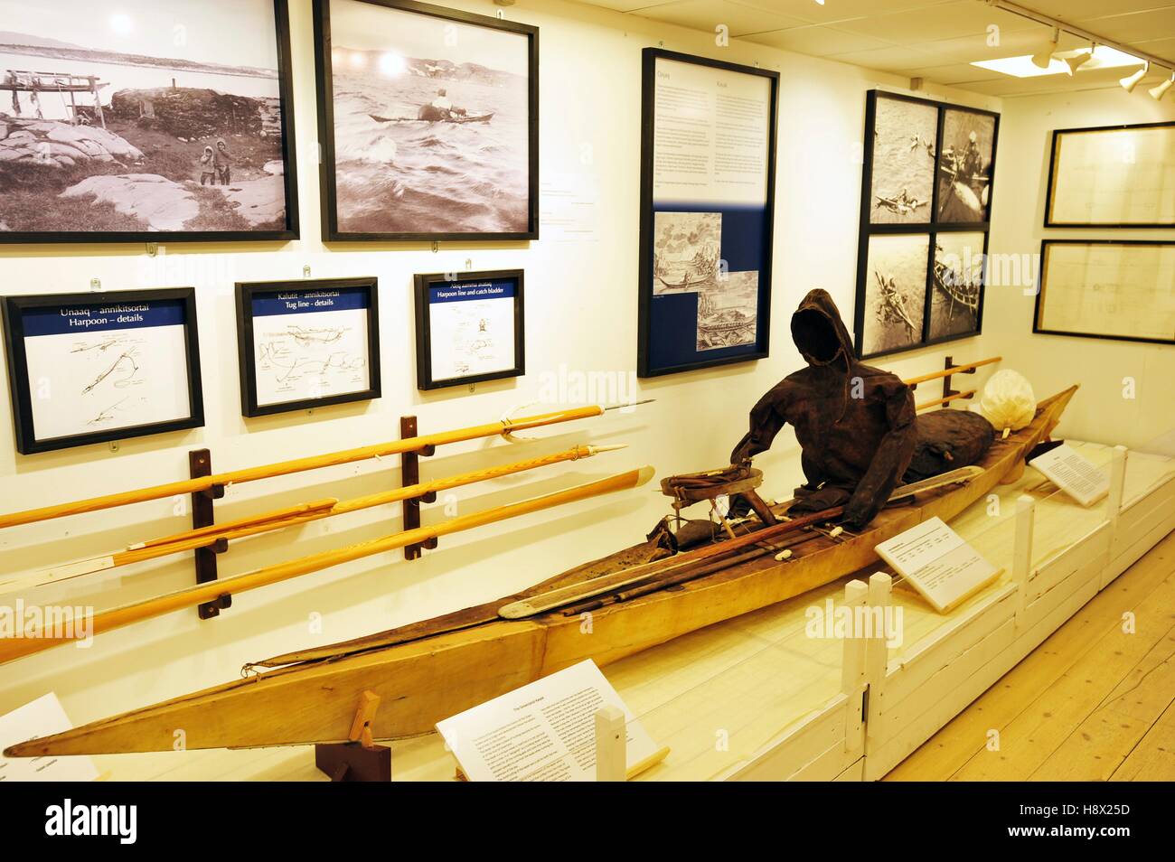 Denmark. Greenland. West coast. The Inuit museum of the village of ...