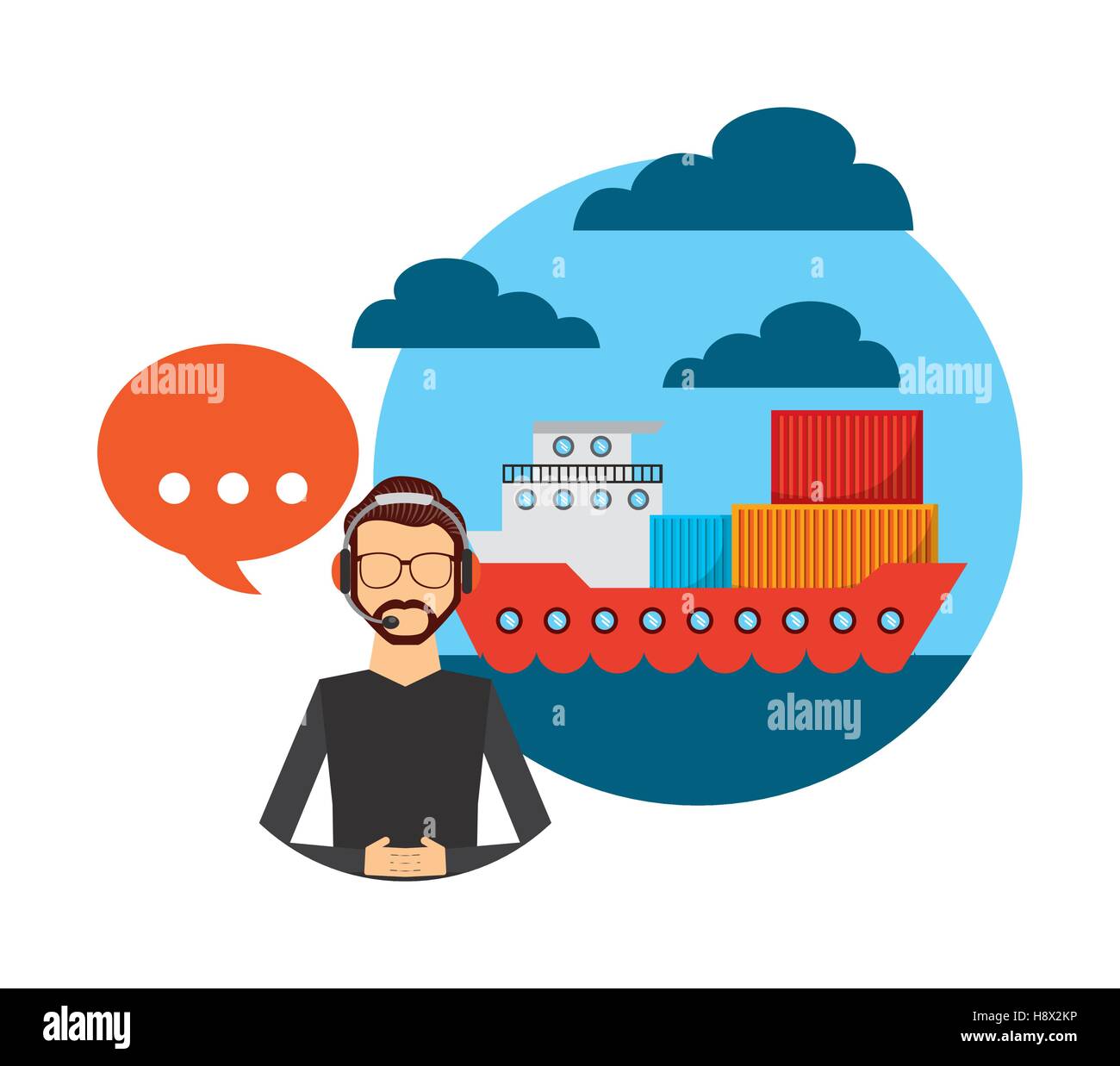 Shipping vessel worker Cut Out Stock Images & Pictures - Alamy