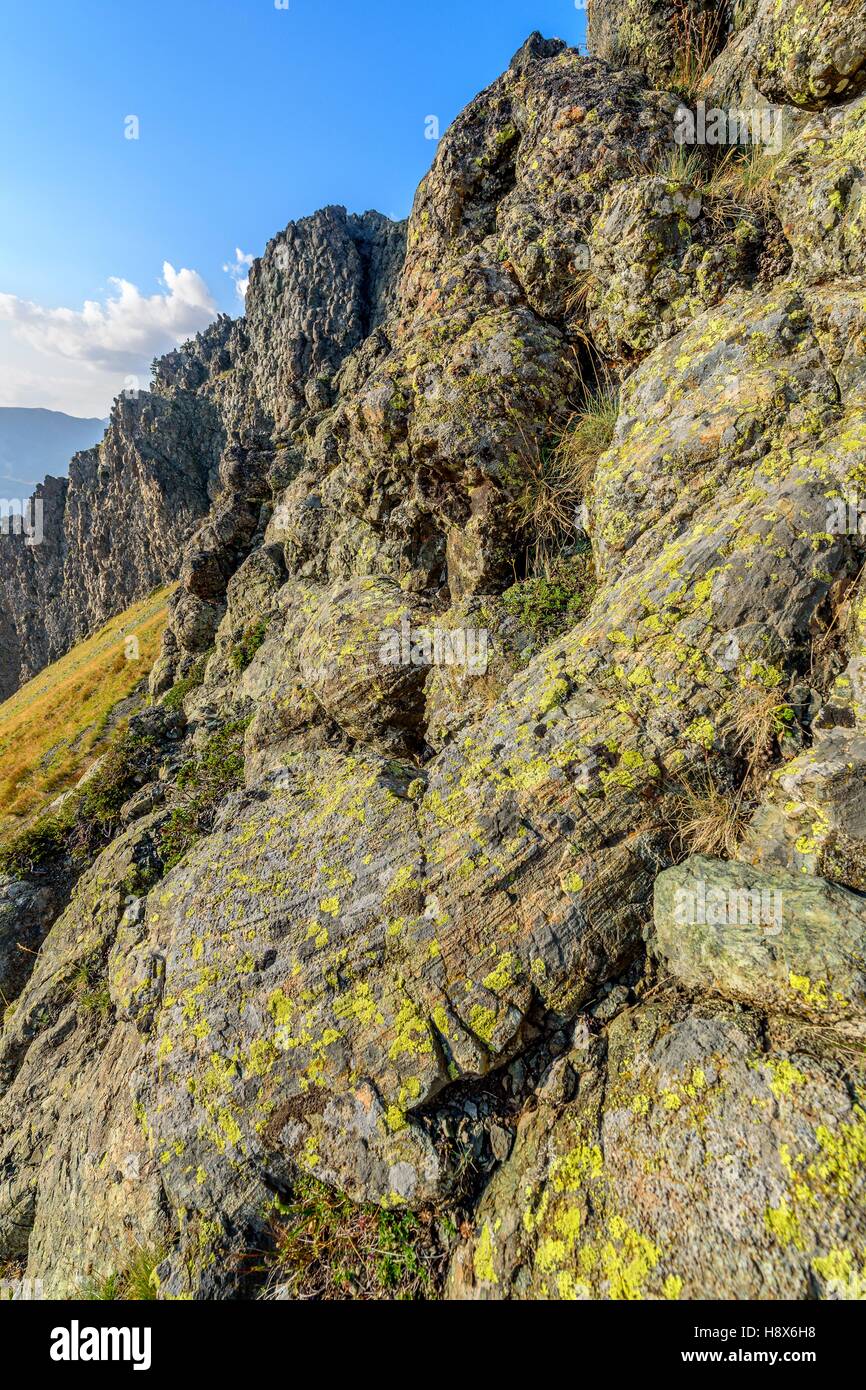 Pillow lavas at Collert vert, above Montgenevre (Hautes-Alpes ...