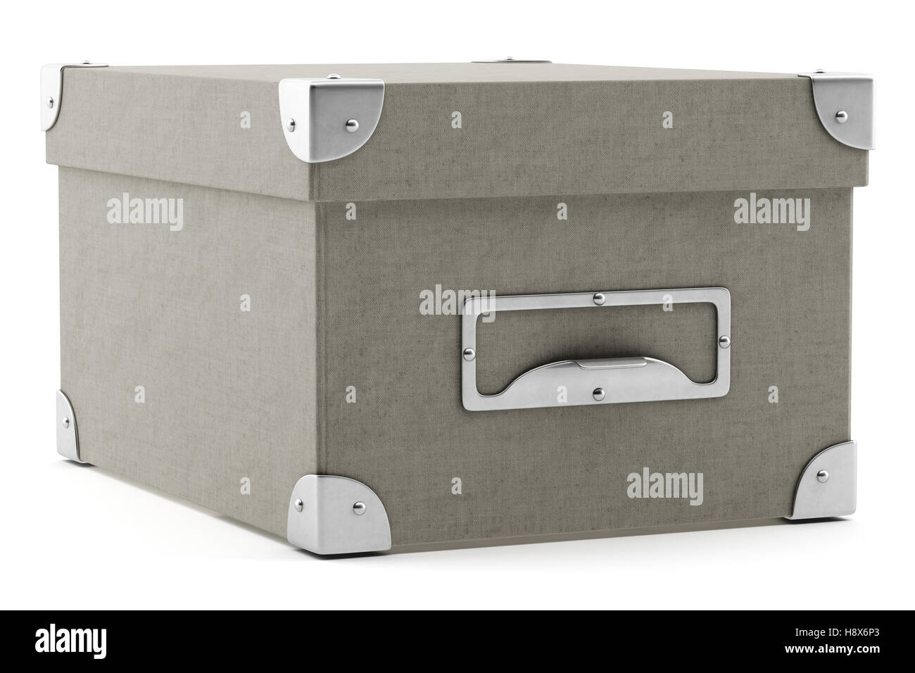 office cardboard box isolated on white background Stock Photo - Alamy