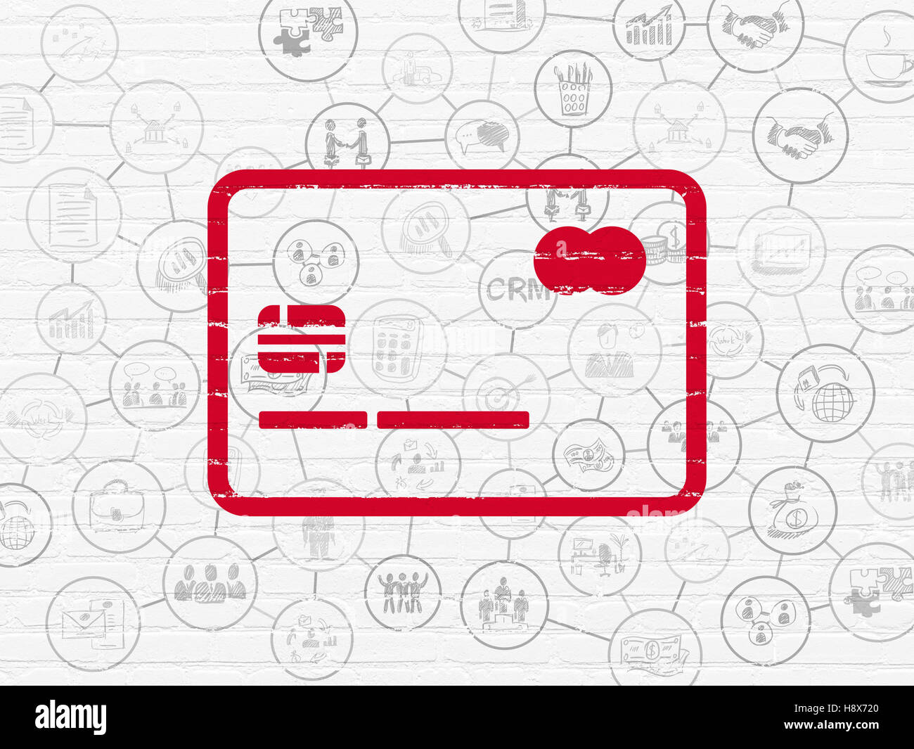 Finance concept: Credit Card on wall background Stock Photo - Alamy