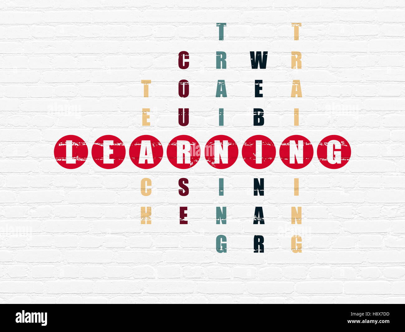 Education concept: Learning in Crossword Puzzle Stock Photo - Alamy