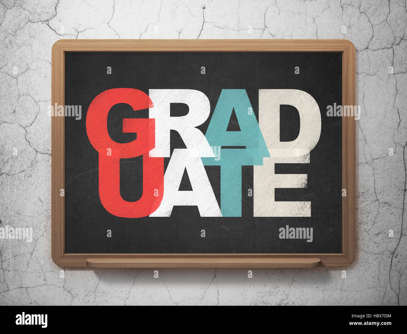 Studying concept: Graduate on School board background Stock Photo - Alamy