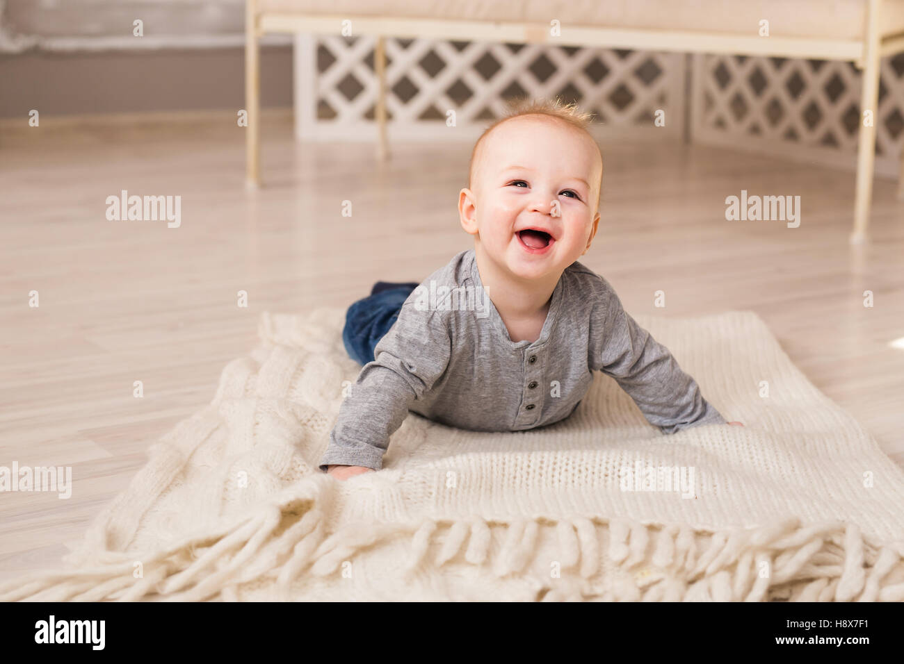 Beautiful smiling cute baby Stock Photo - Alamy