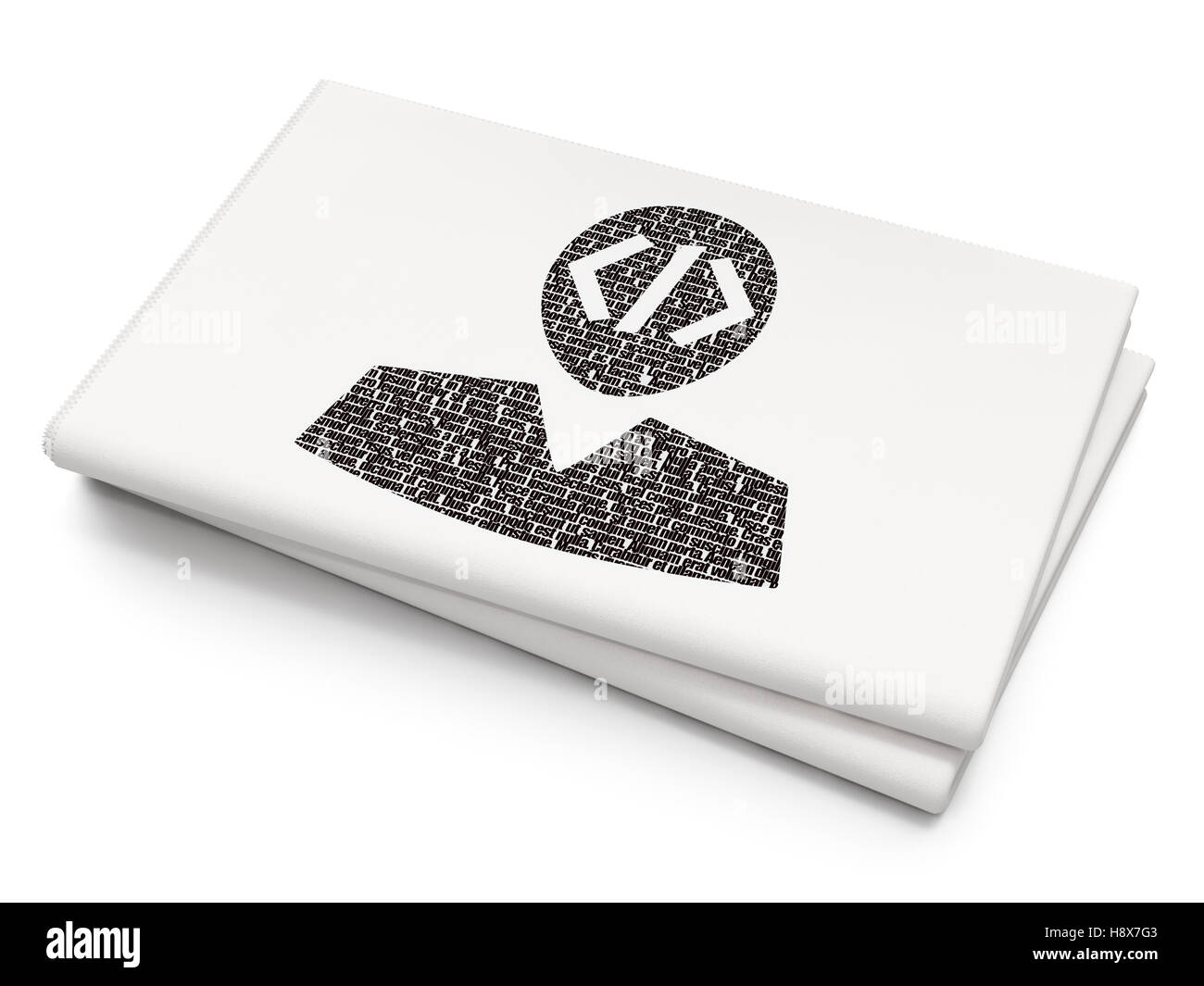 Database concept: Programmer on Blank Newspaper background Stock Photo ... Database concept: Programmer on Blank Newspaper background Stock Photo ...
