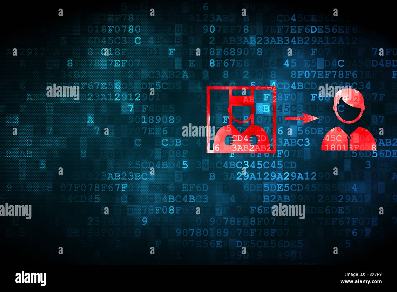 Law concept: Criminal Freed on digital background Stock Photo - Alamy