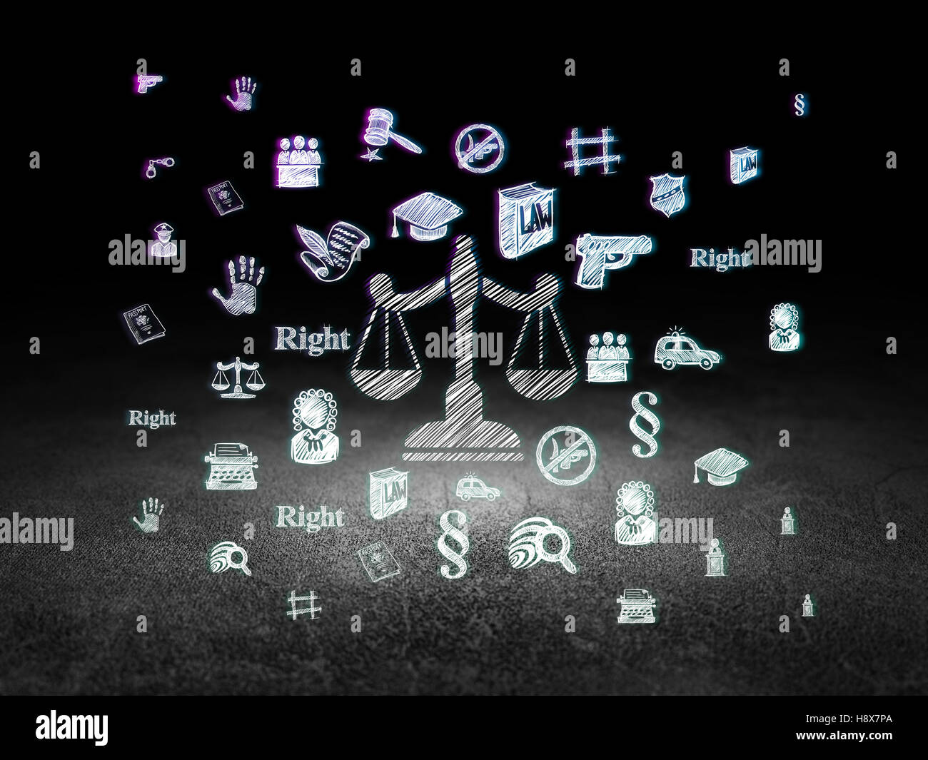 Doodle scales icon hi-res stock photography and images - Alamy