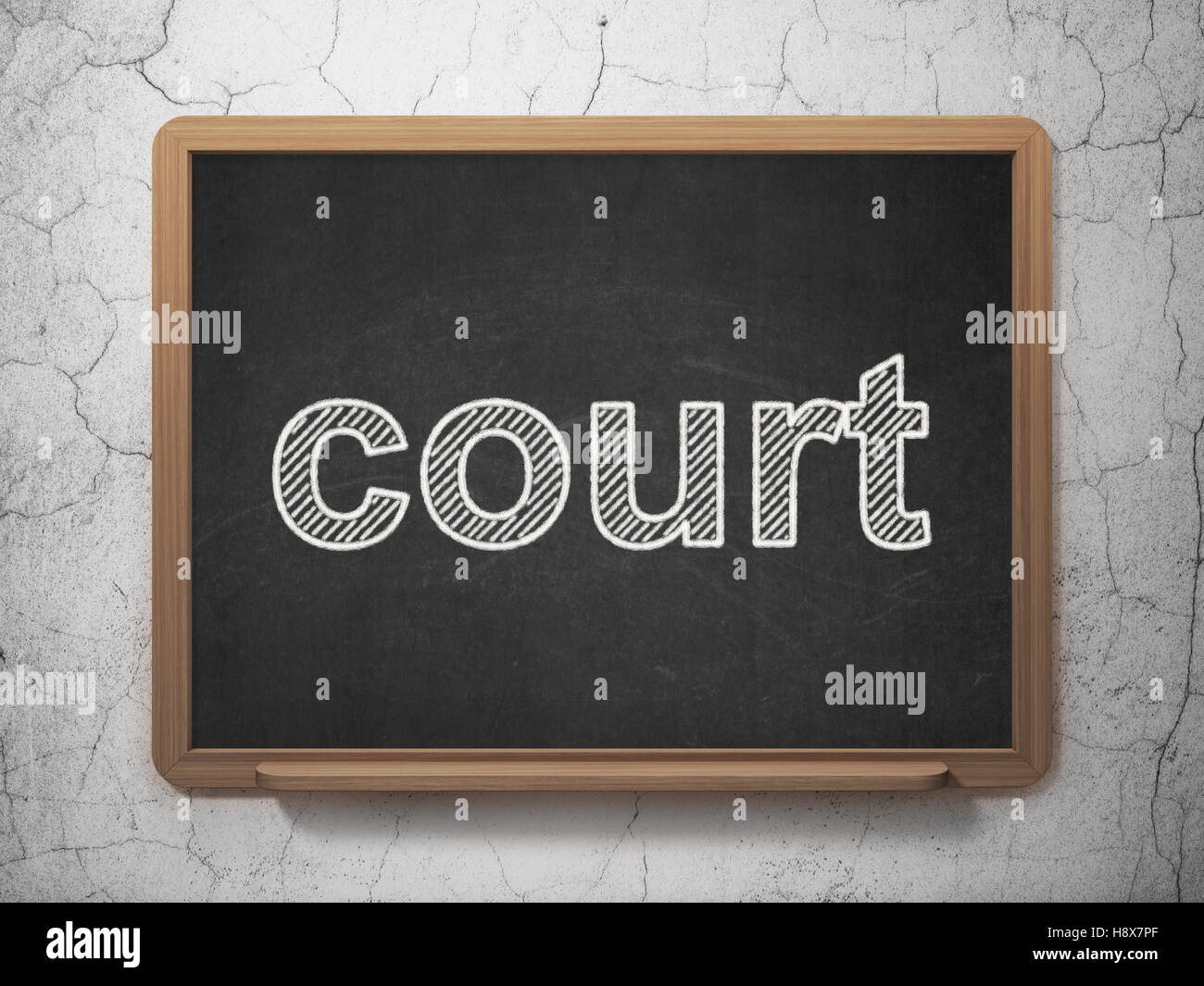Law concept: Court on chalkboard background Stock Photo - Alamy