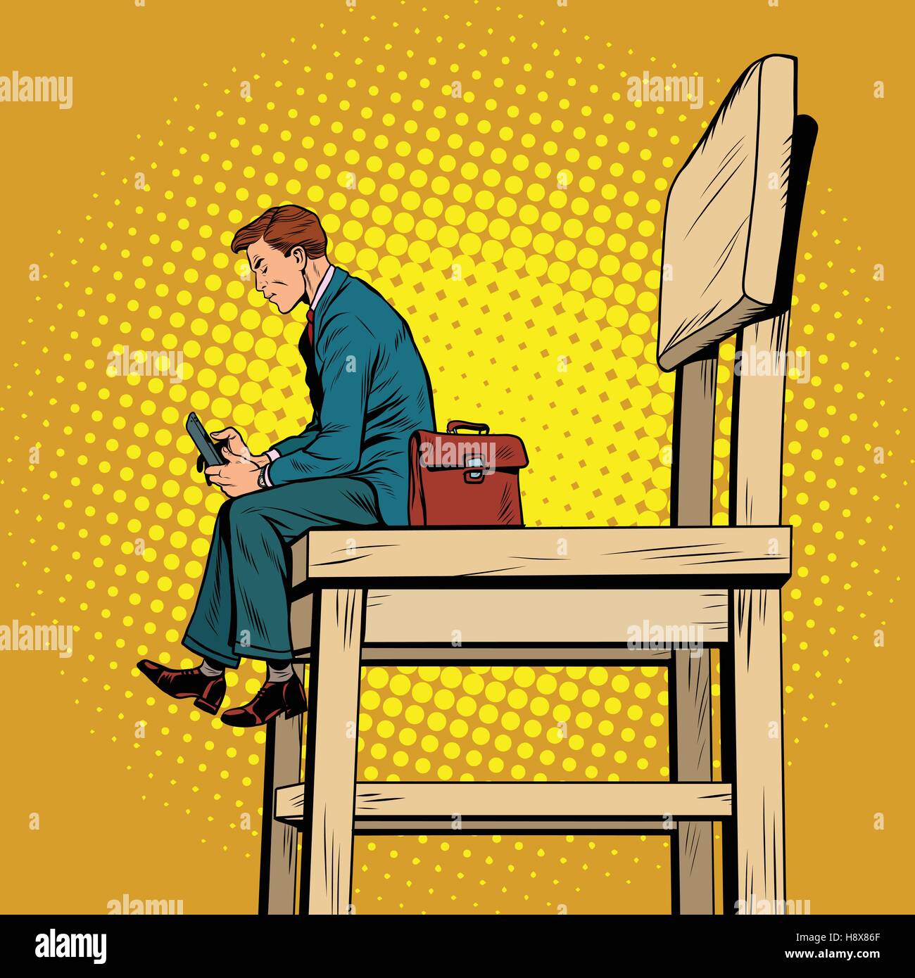 Small man big chair hi-res stock photography and images - Alamy