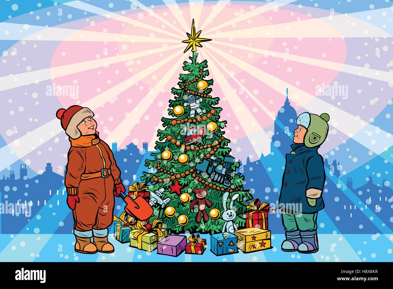 Christmas tree spruce pine Stock Vector Images - Alamy