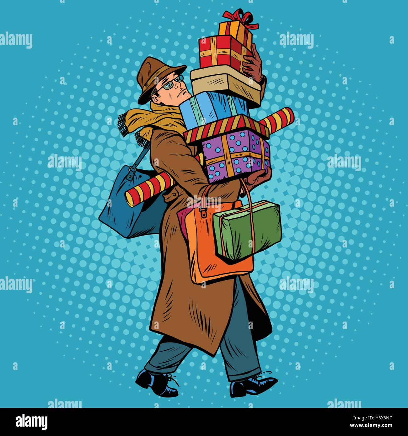 Christmas gifts holiday Stock Vector Images - Alamy