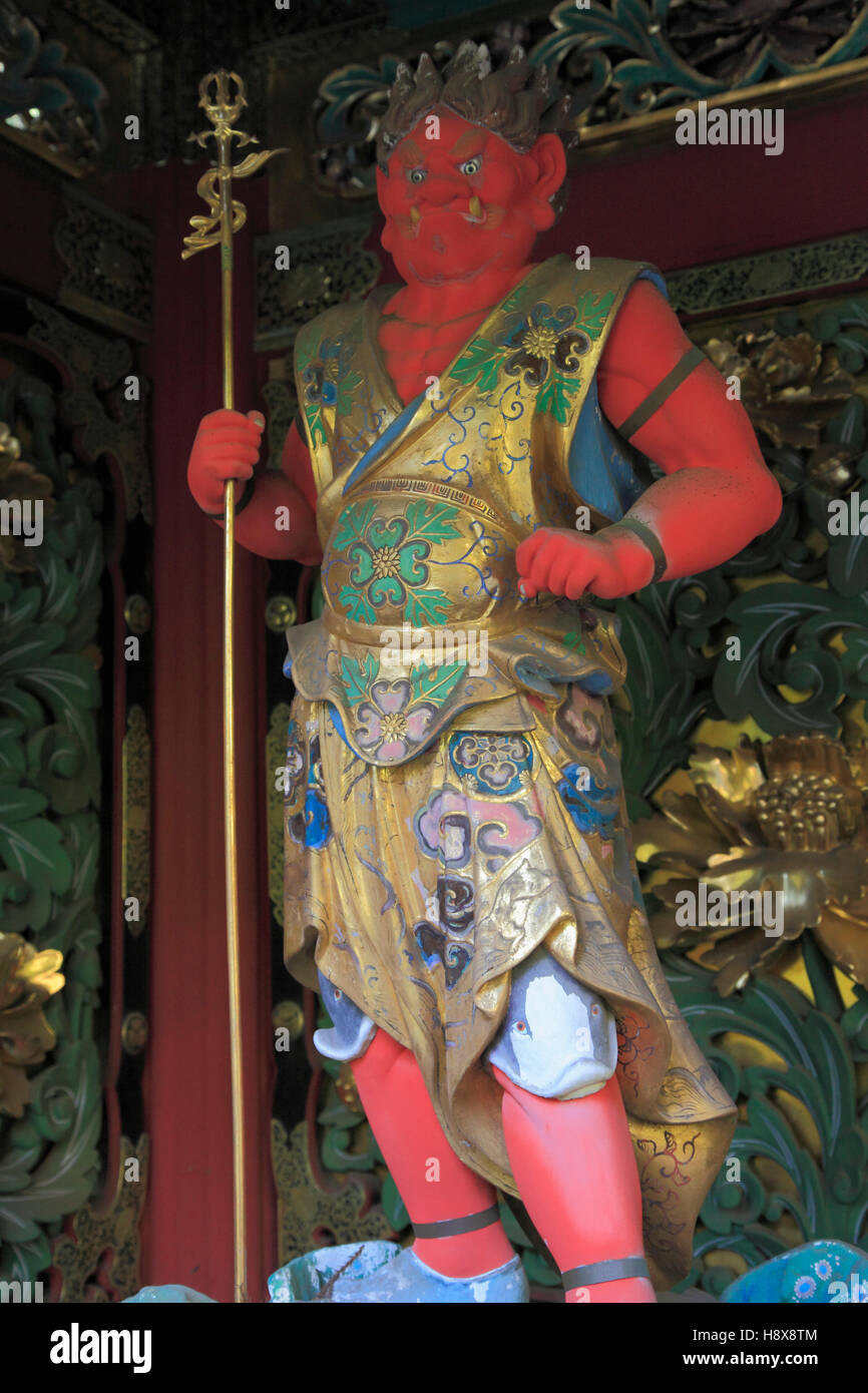 Japan, Nikko, Taiyuin byo, mausoleum, guardian statue Stock Photo - Alamy