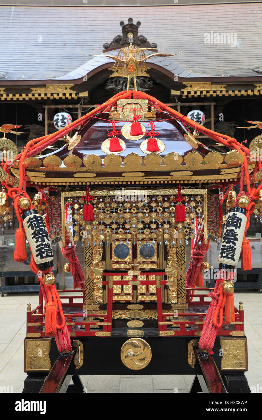 Japan, Sakura City, festival, mikoshi, portable shrine, Makata Shrine ...
