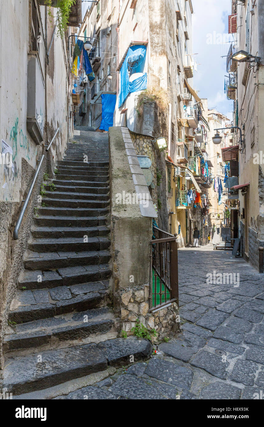 Streets of Naples, Old spanish district, Naples, Italy, European Union ...