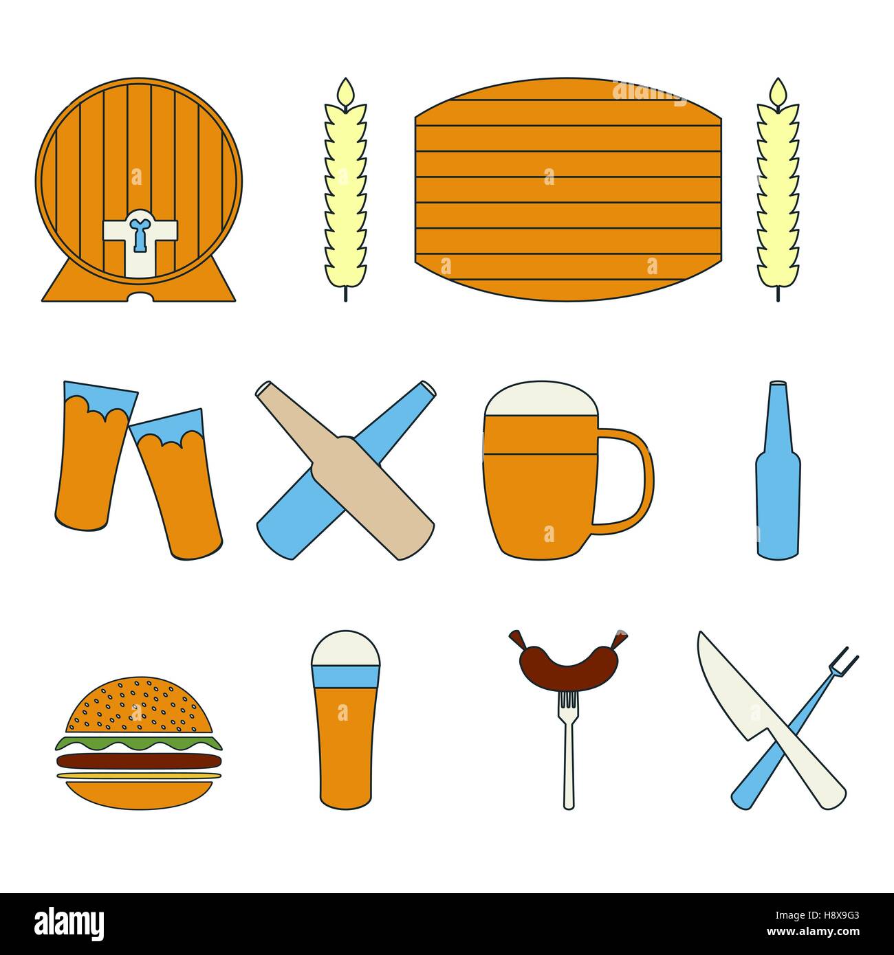 Beer barrel vector hi-res stock photography and images - Alamy