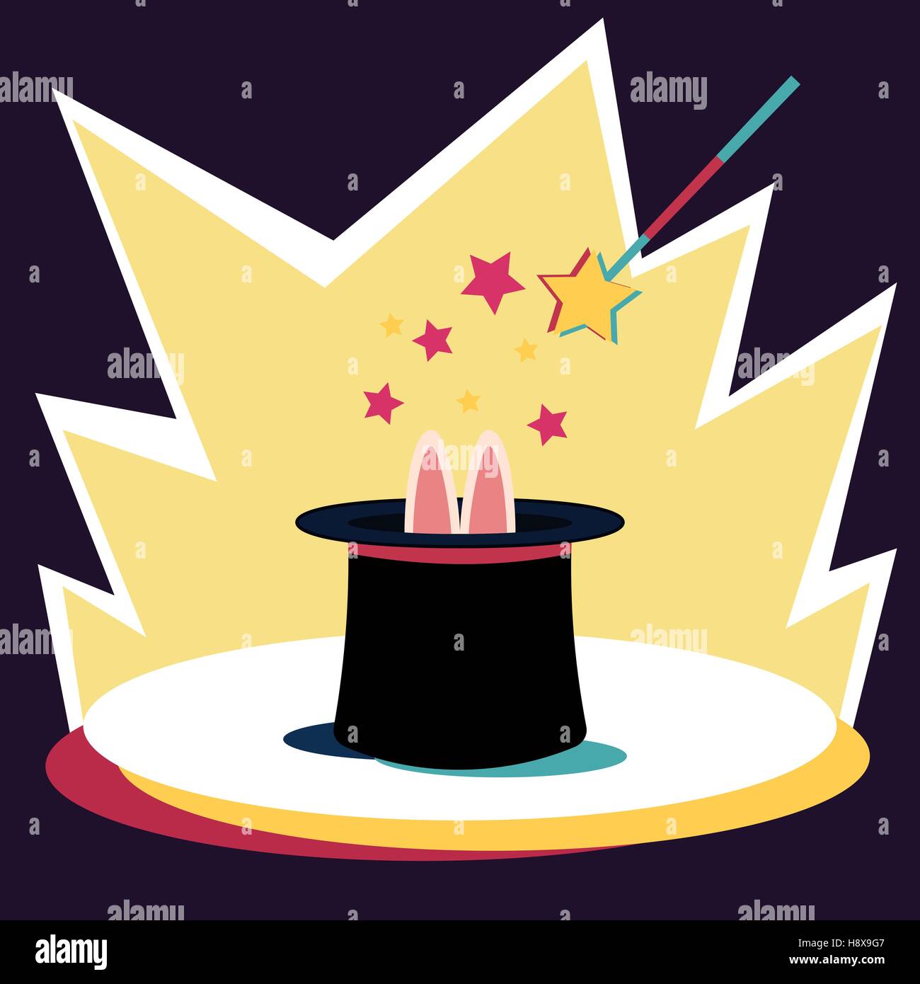 Rabbit funny hat not christmas Stock Vector Images - Alamy