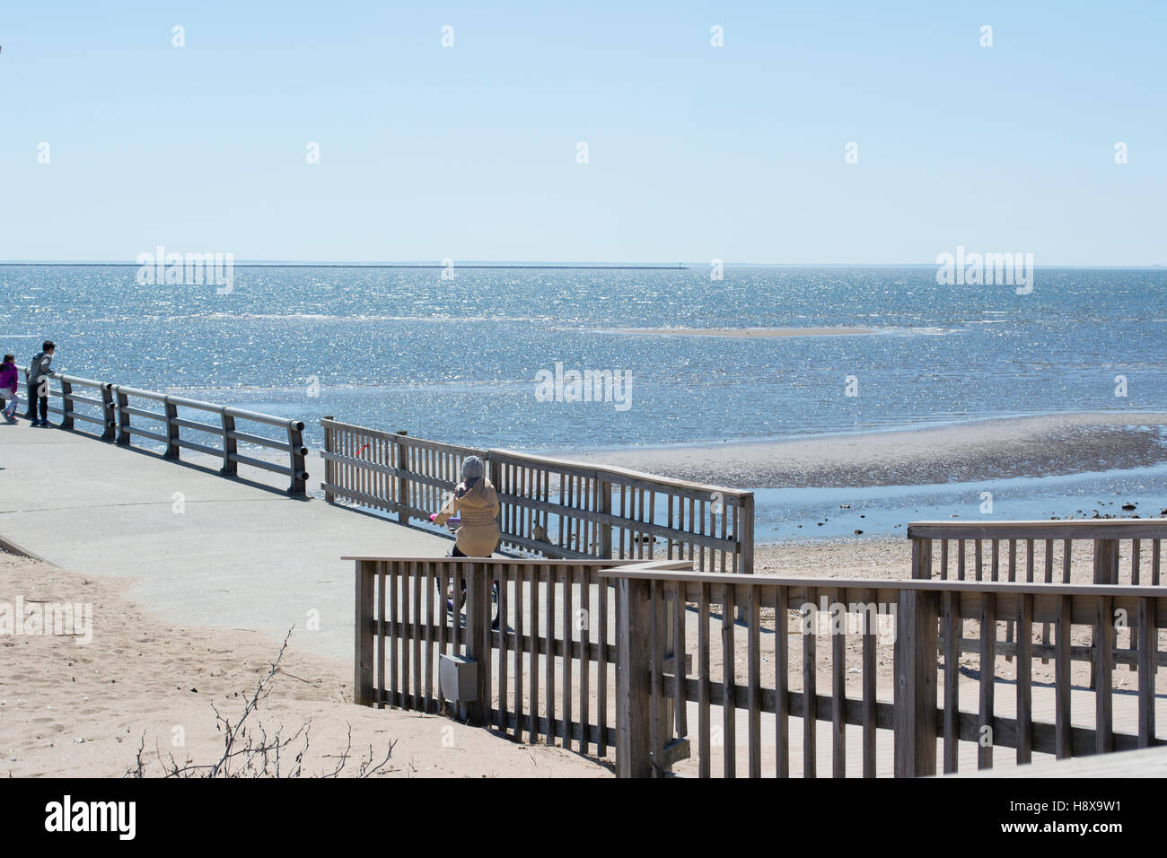 Cold Day on the Beach Stock Photo - Alamy