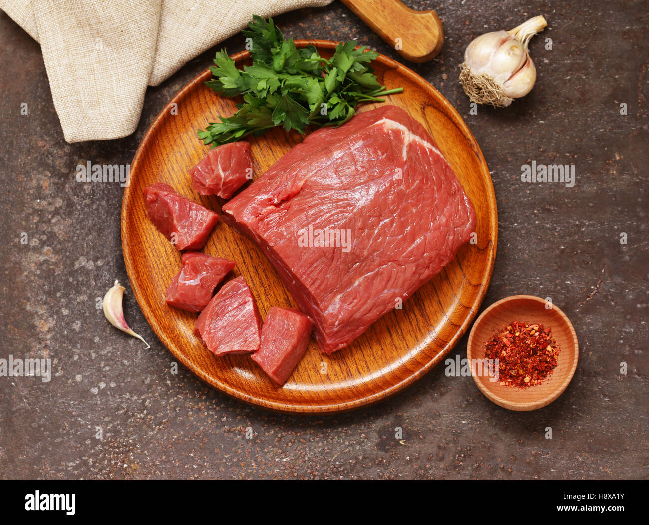 Food ingredients - meat, vegetables and spices Stock Photo - Alamy