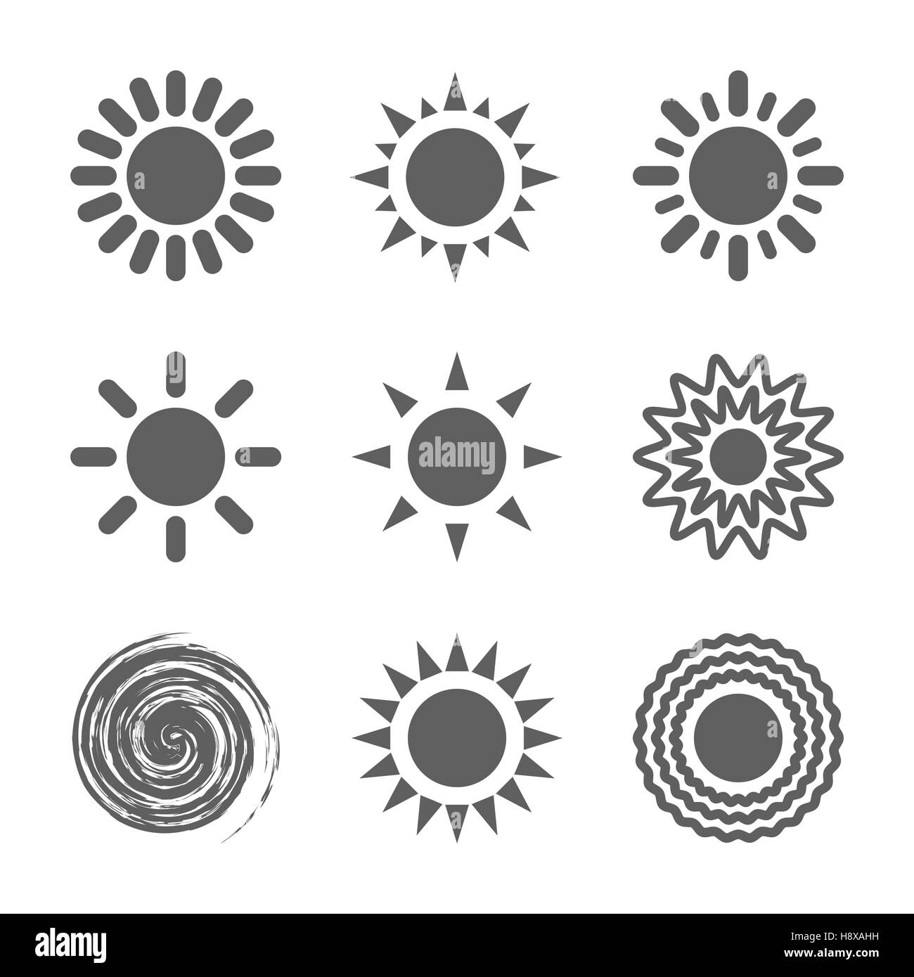 Sun vector Black and White Stock Photos & Images - Alamy
