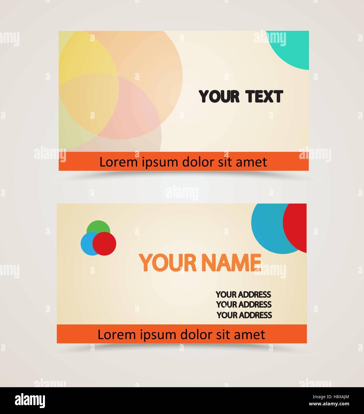 Retro vintage business card both front and back side. Vector ...