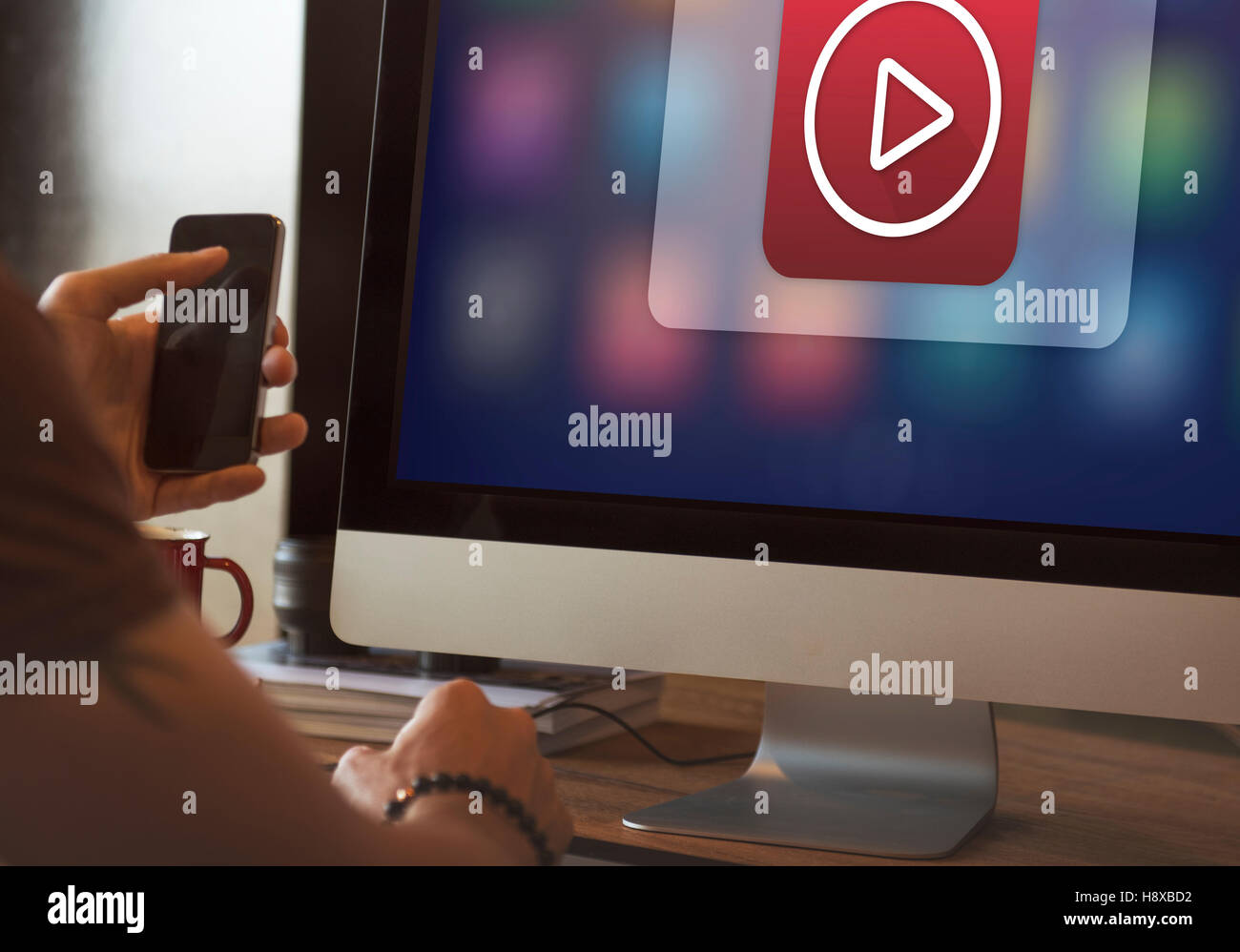 Press Play Button Digital Concept Stock Photo - Alamy